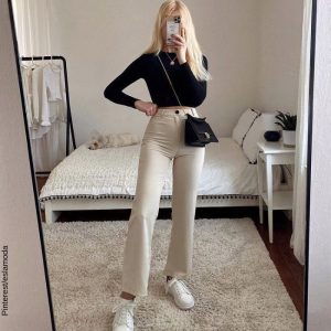 Outfit: cómo combinar pantalón beige mujer fácilmente