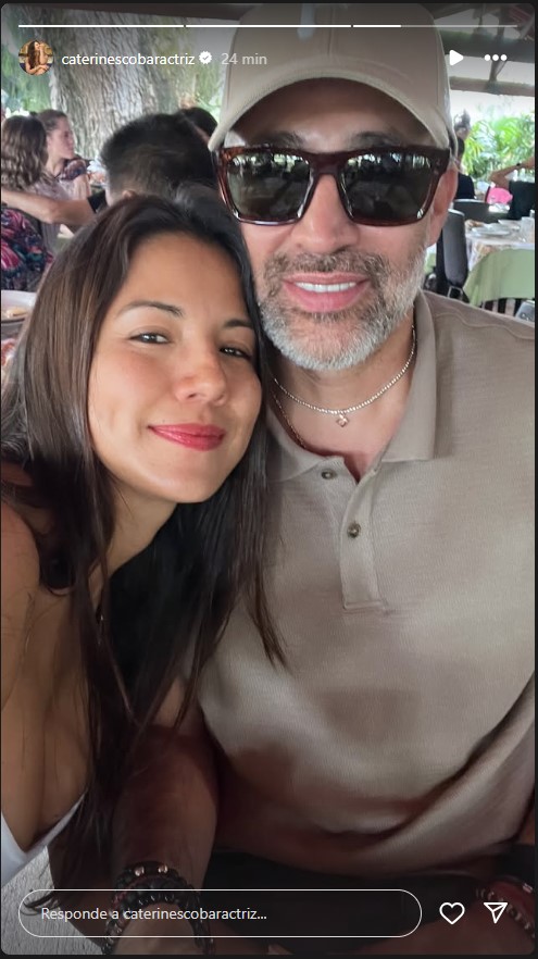 Foto de Caterin Escobar y Mario Yepes juntos por primera vez